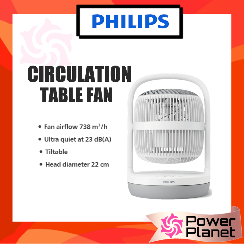Philips Table Fan CX2050/00 Quietly powerful | Alpha 7" Motto Desk Fan ...