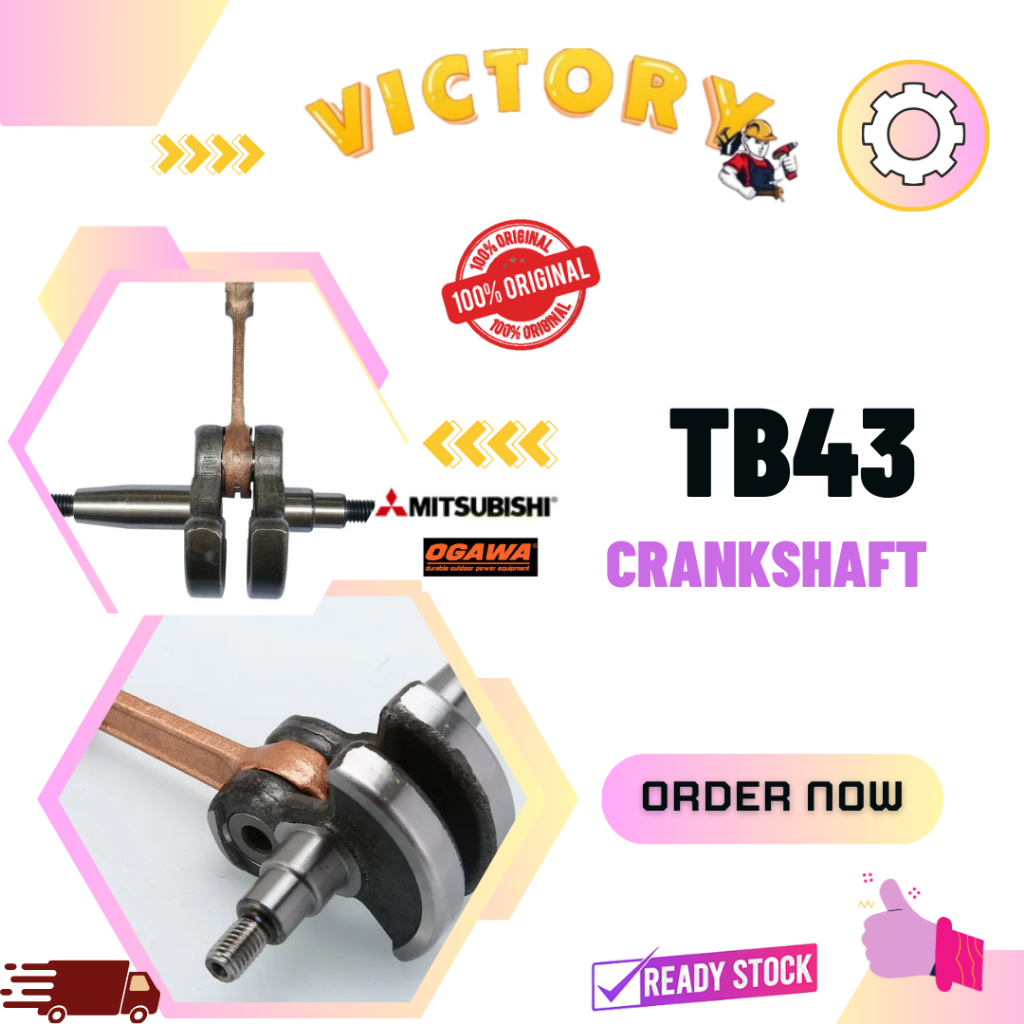Crankshaft Ogawa TL43 TB43 TU43 BG430 Brush Cutter Mesin Rumput Crank shaft Mitsubishi | Shopee ...
