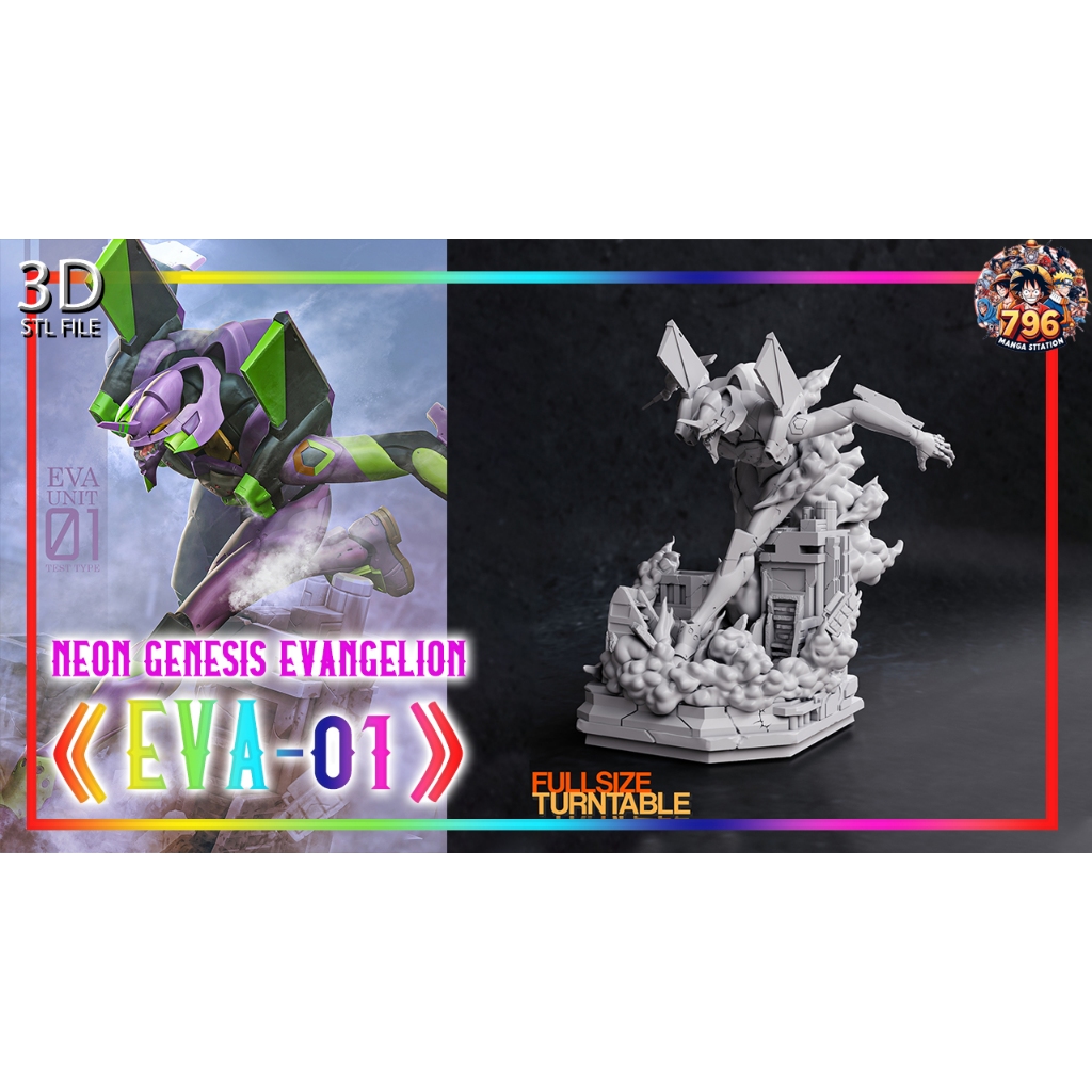 【EVA】《 Eva-01 - Neon Genesis Evangelion 》～ 3D STL File for PLA ABS ...