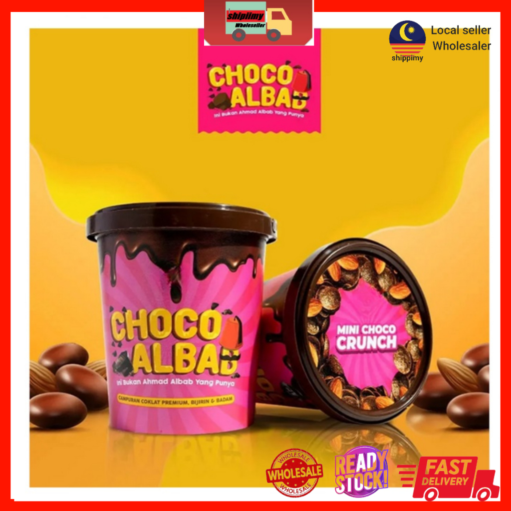 Choco Albab/ Milk Chocolate Choco Rice l Crunch l Dorayaki Tub Pink ...