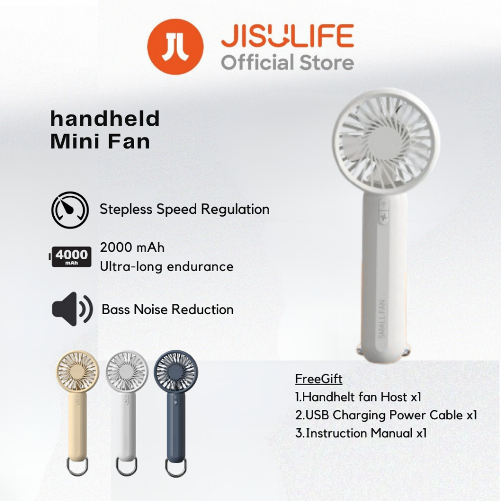 JISULIFE Handheld Fan Super Mini Turbo Life 5 Compact Pocket Fan Mini ...