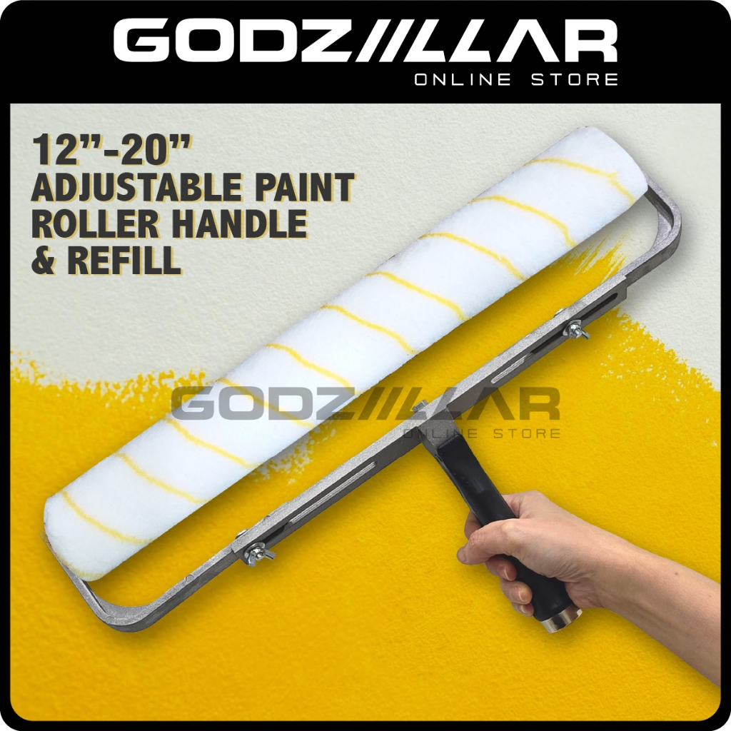12”-20” Adjustable Paint Roller Handle | 18” Paint Roller Refill ...