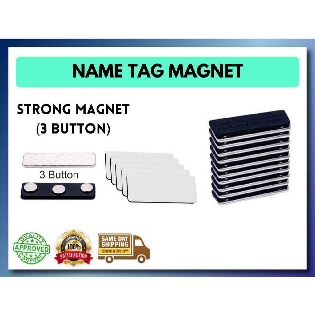 Strong Magnet Name Tag （READY STOCK) | Shopee Malaysia
