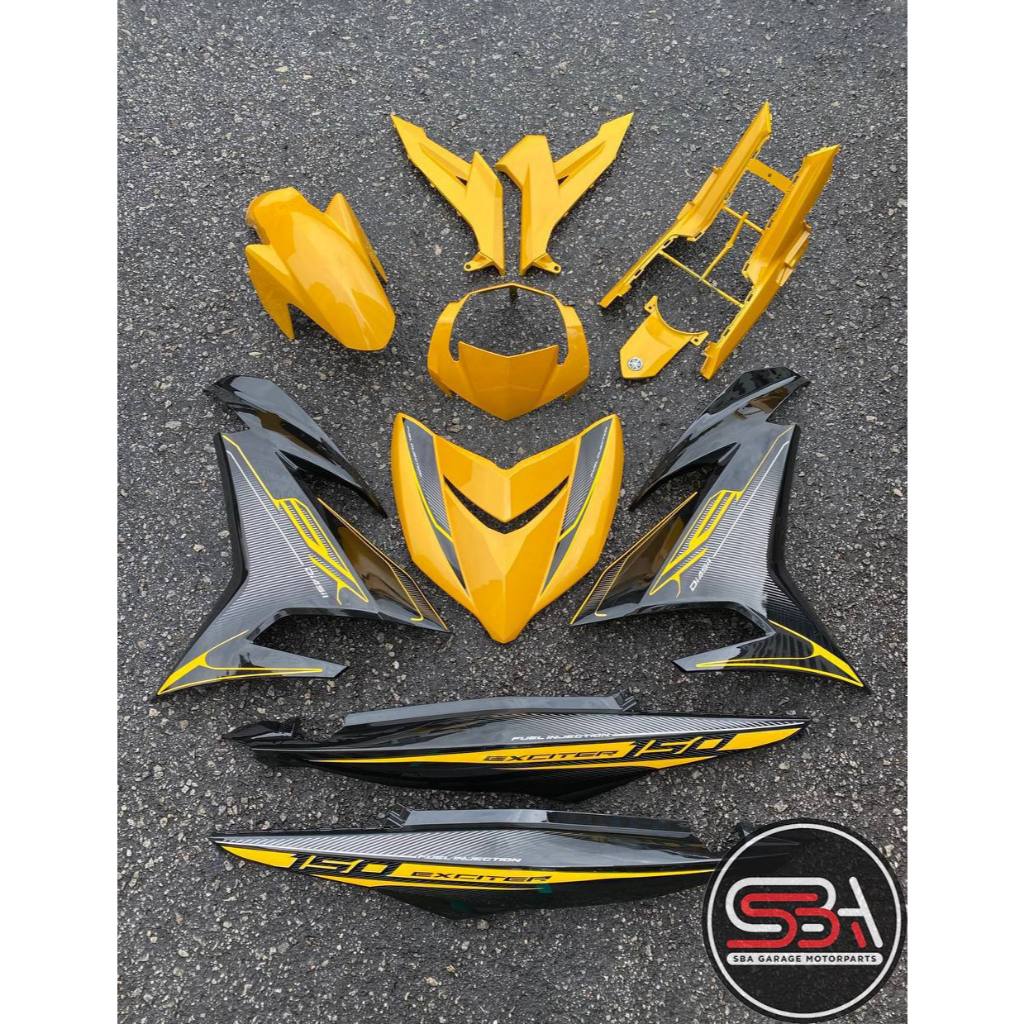 COVER SET Y15ZR V1 V2 RC EXCITER YELLOW BLACK KUNING PREMIUM COVERSET ...