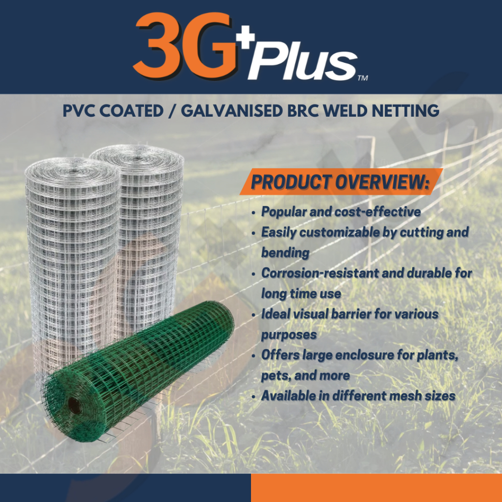 3FT/4FT X 50FT/15 METER High Quality PVC Coated / Galvanized Wire Mesh ...