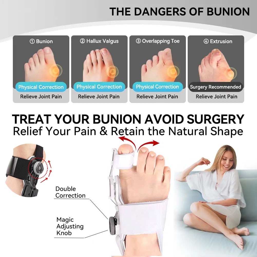 Halux Valgus Corrector Big Toe Straightener Corrector Foot Bunion ...