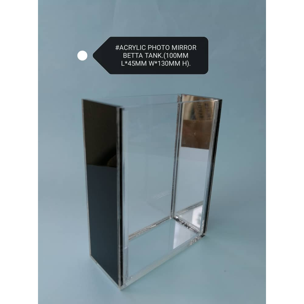 Acrylic Betta Aquarium Mirror Sides Fish Tank Ikan Akuarium Photo ...