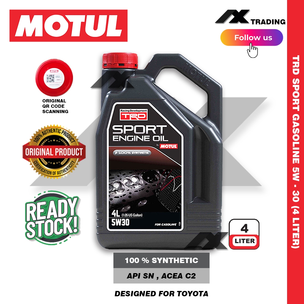 MOTUL TRD Sport Gasoline 5W30 Synthetic Toyota Fuel Economy Petrol ...