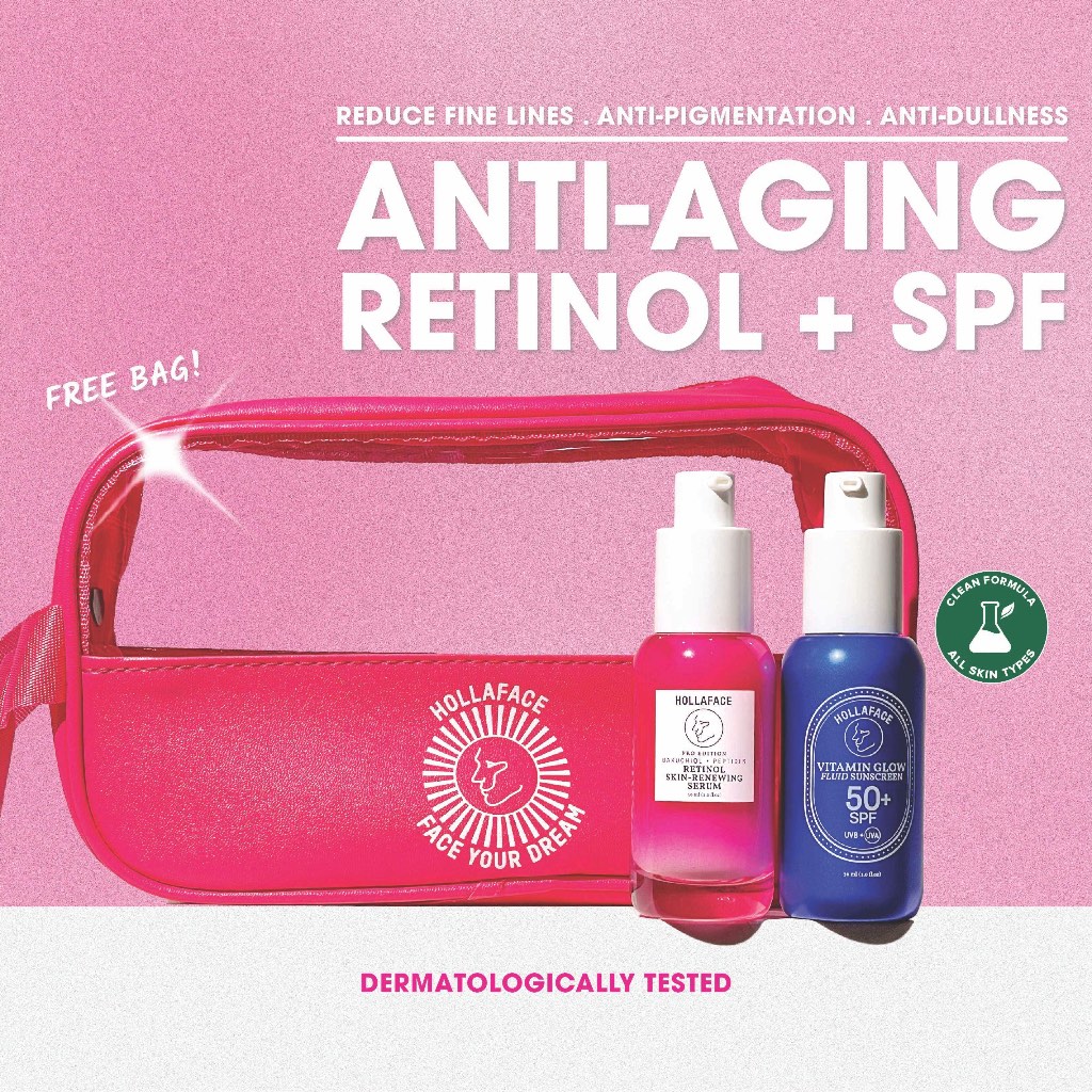 Hollaface Retinol + SPF Anti-Aging Essential Duo Kit (Limited Edition ...
