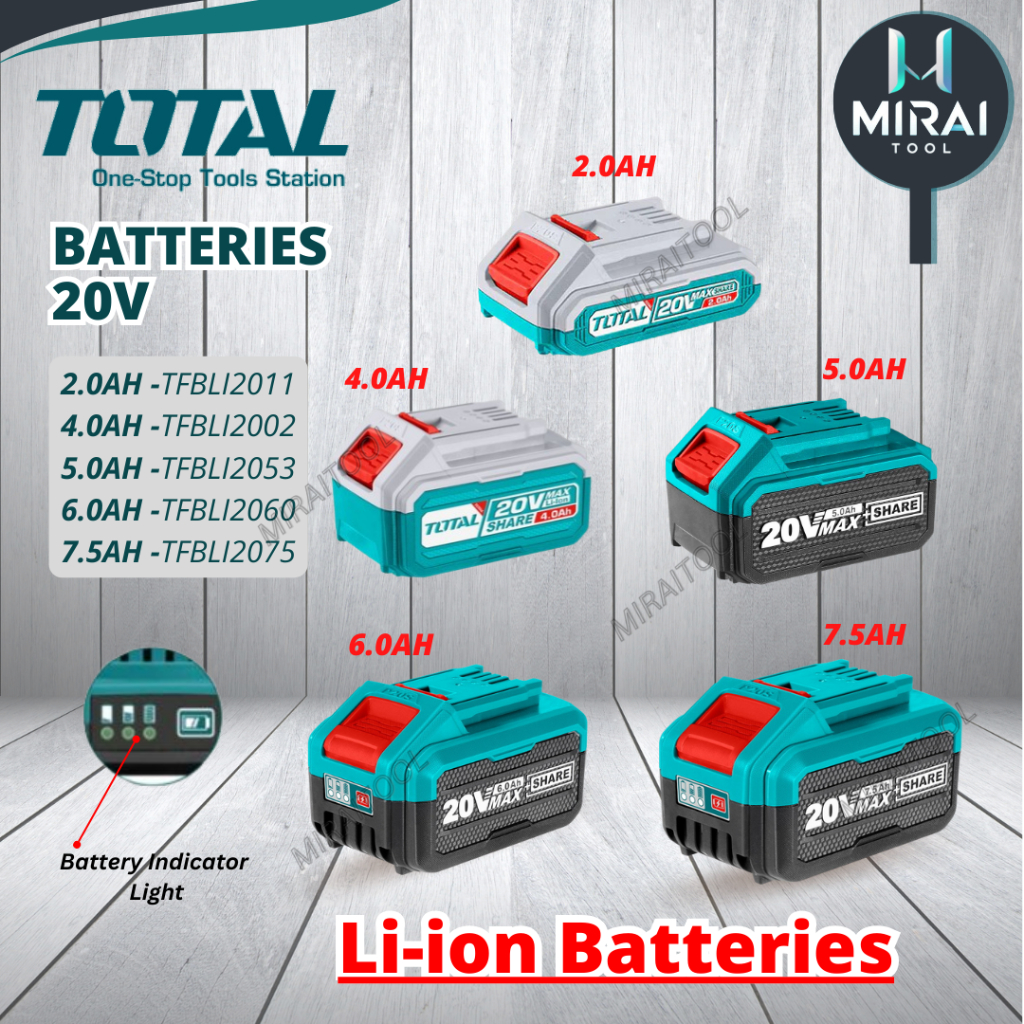 TOTAL P20S 20V Li-ion Battery Pack ( TFBLI20011 , TFBLI2002 , TFBLI2053 ...