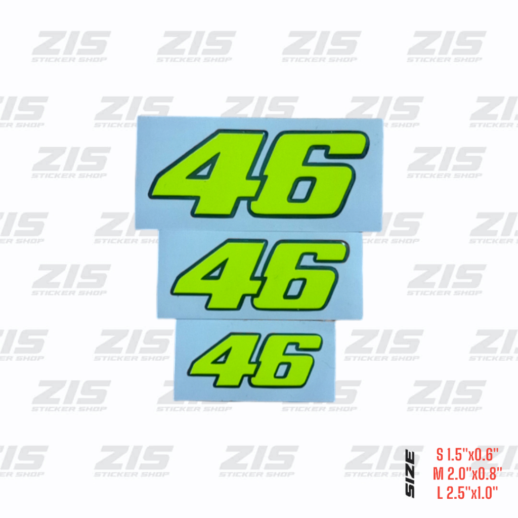 Sticker 46 VALENTINO ROSSI / Die-Cut Vinyl Sticker | Shopee Malaysia