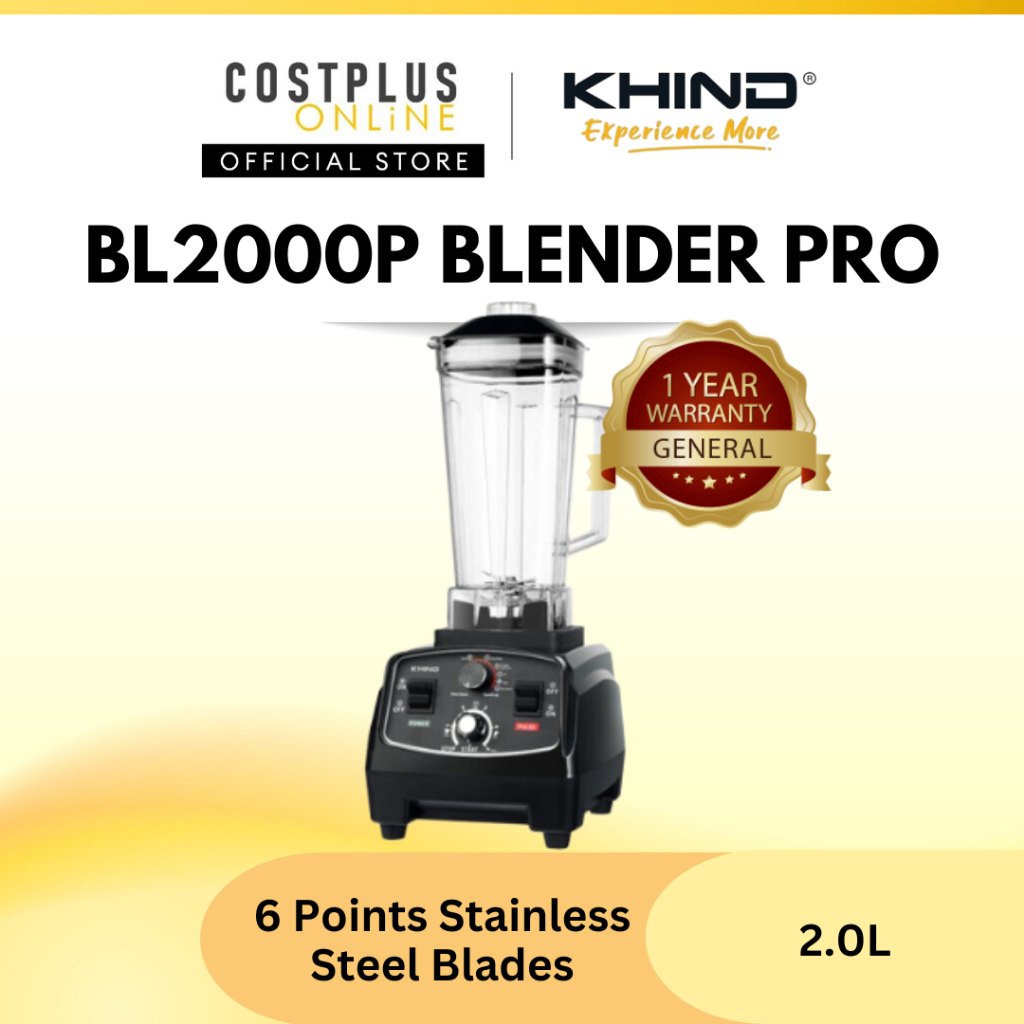 Khind BL2000P Heavy Duty 2L Pro Blender - Commercial Grade, Stainless ...