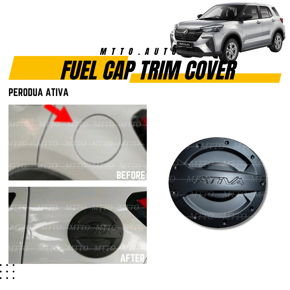 MTTO Perodua Ativa Car Fuel Cap Trim Exterior Cover Accessories Matt ...
