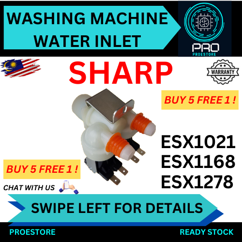 SHARP ESX1021 / ESX1168 / ESX1278 Water Inlet Valve Washing Machine ...