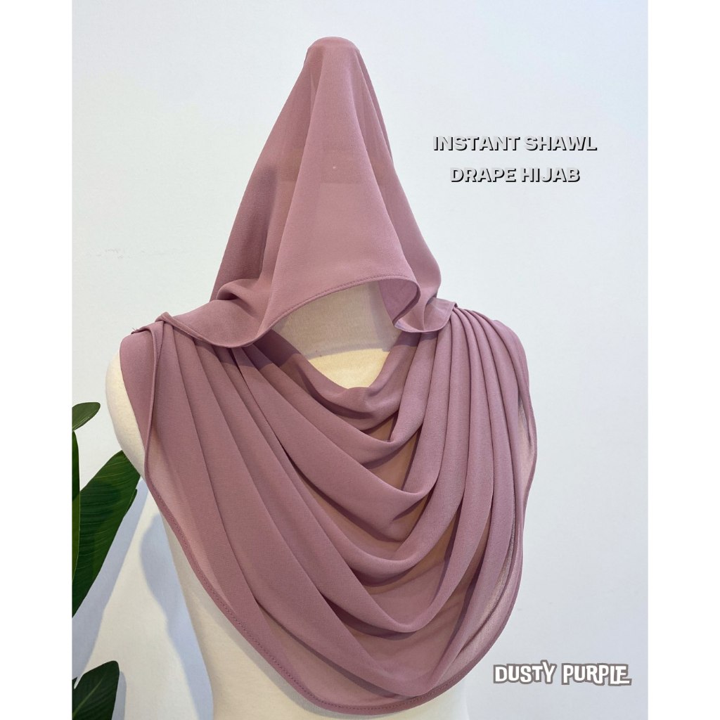 INSTANT SHAWL DRAPE HIJAB I NIKAH I TUNANG I KAHWIN I SANDING BY MOFF ...