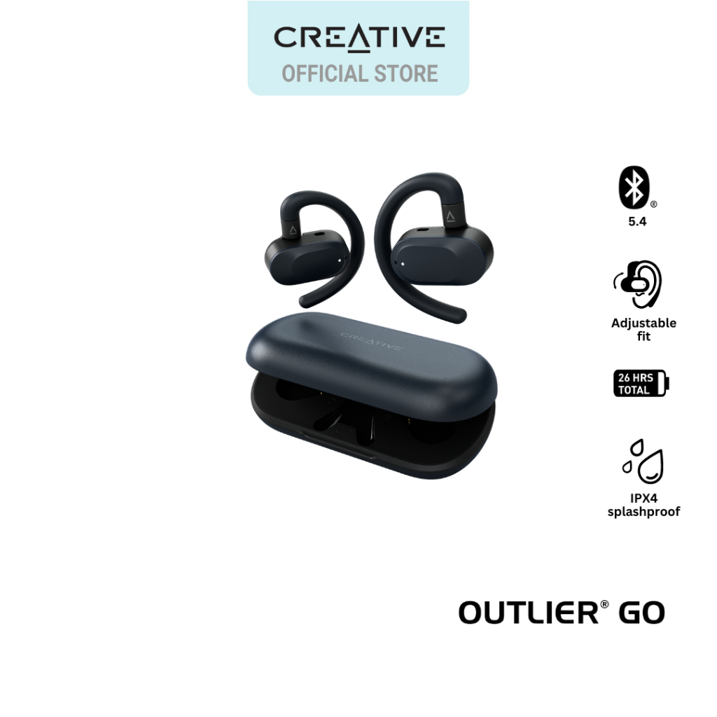 Creative Outlier Go - Wireless Open-Ear Headphones with Adjustable Fit ...