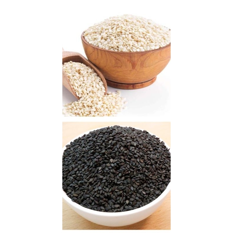 250gm Black Sesame White Sesame Seed Bijan Putih Bijian Hitam | Shopee ...