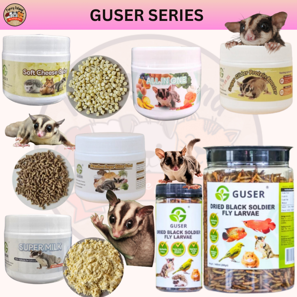 Guser sugar glider food BSFL HPW Hedgehog Protein Booster Mix fruit ...