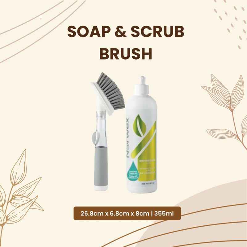 Norwex Soap-Dispensing Kitchen Scrub Brush Dishwashing Liquid | Shopee ...