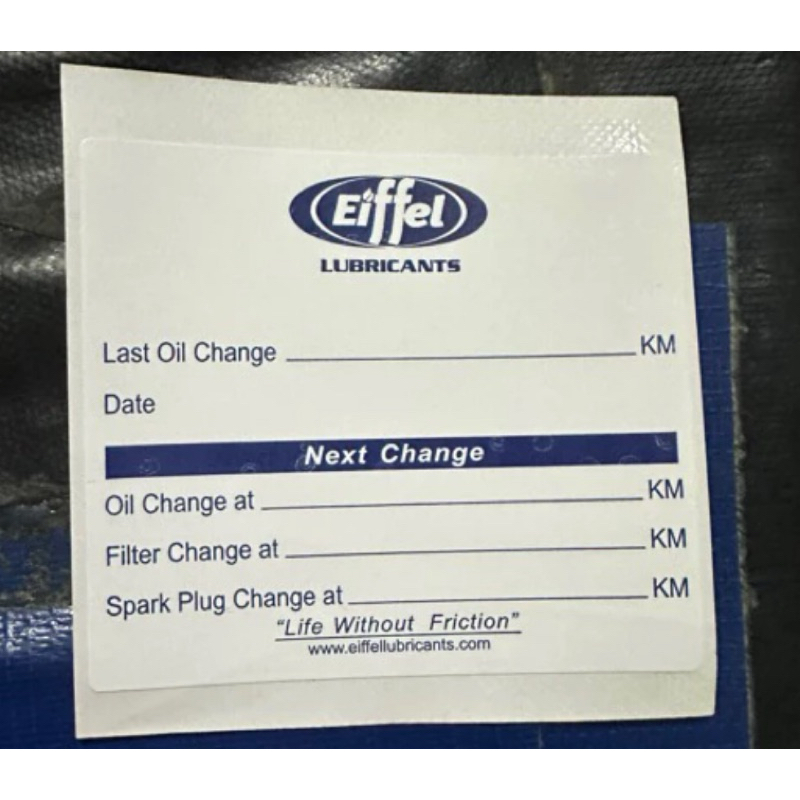 Meter label Eiffel Lubricants | Shopee Malaysia