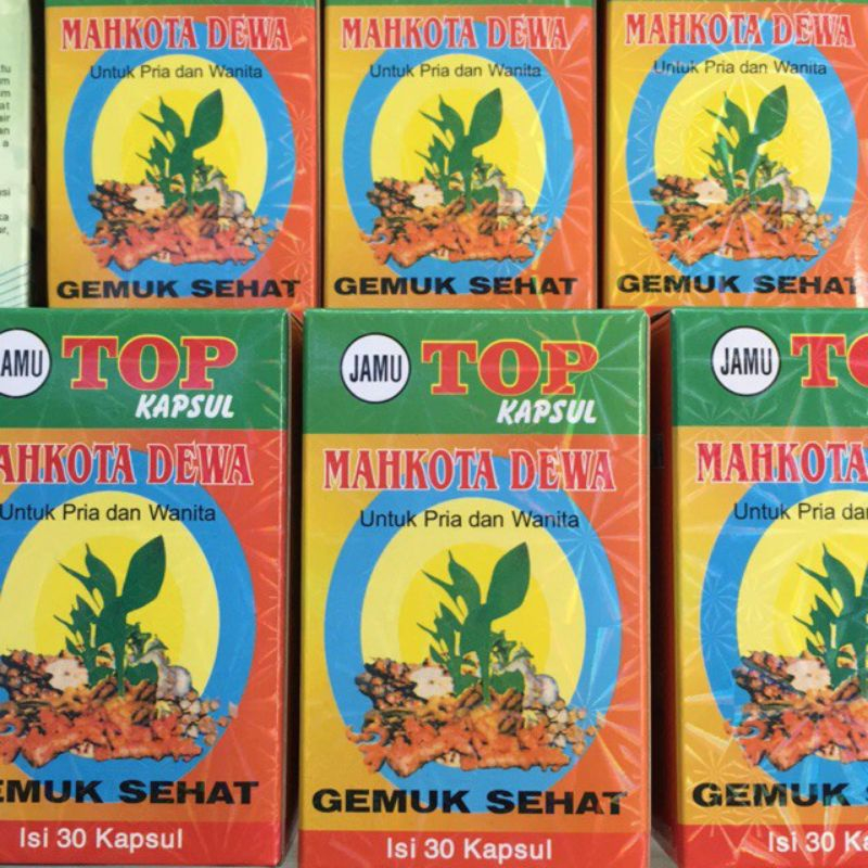 Jamu Top Mahkota Dewa Gemuk Sehat 30 kapsul | Shopee Malaysia