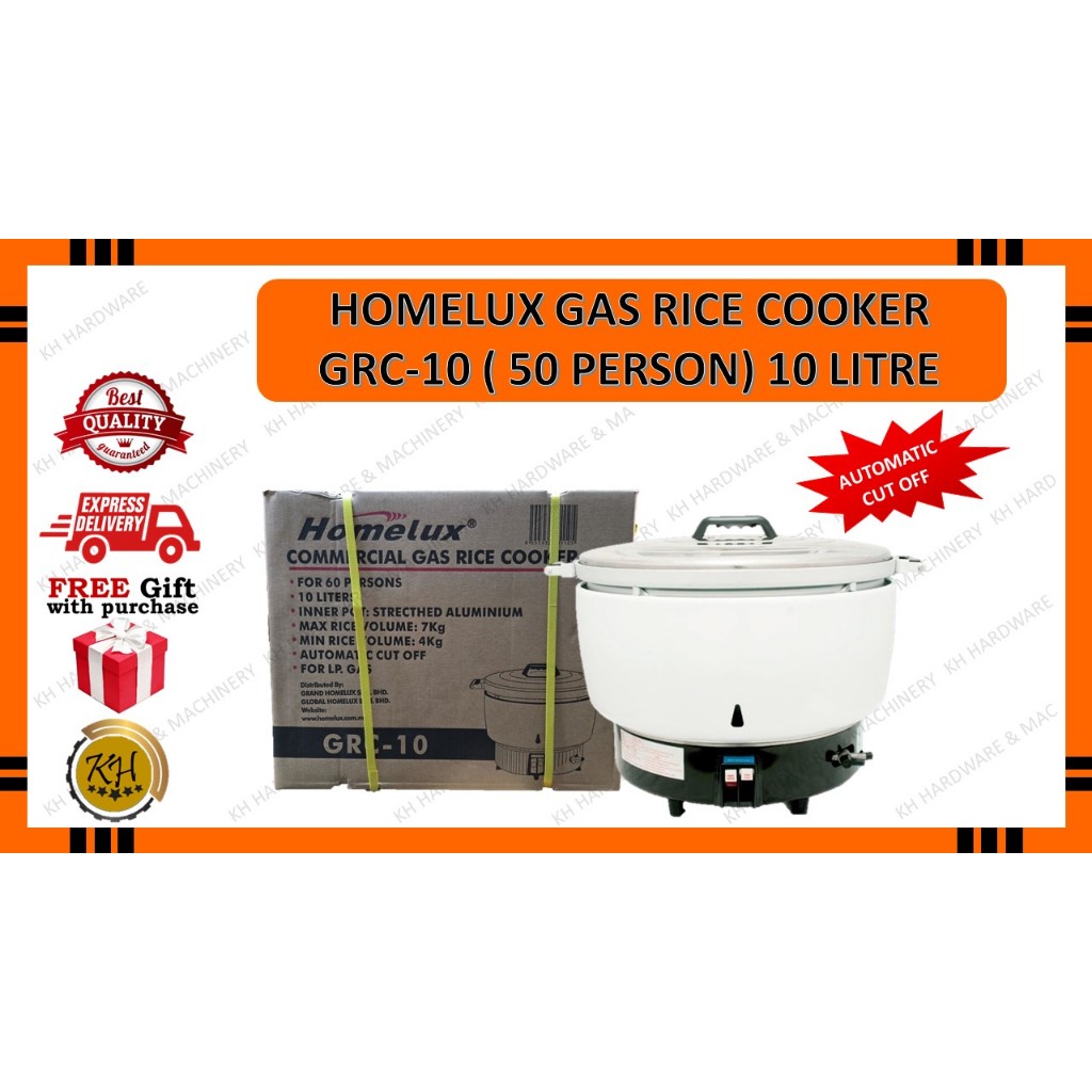 HOMELUX GRC-10 GAS RICE COOKER (10 LITRE) 50 PERSON | Shopee Malaysia
