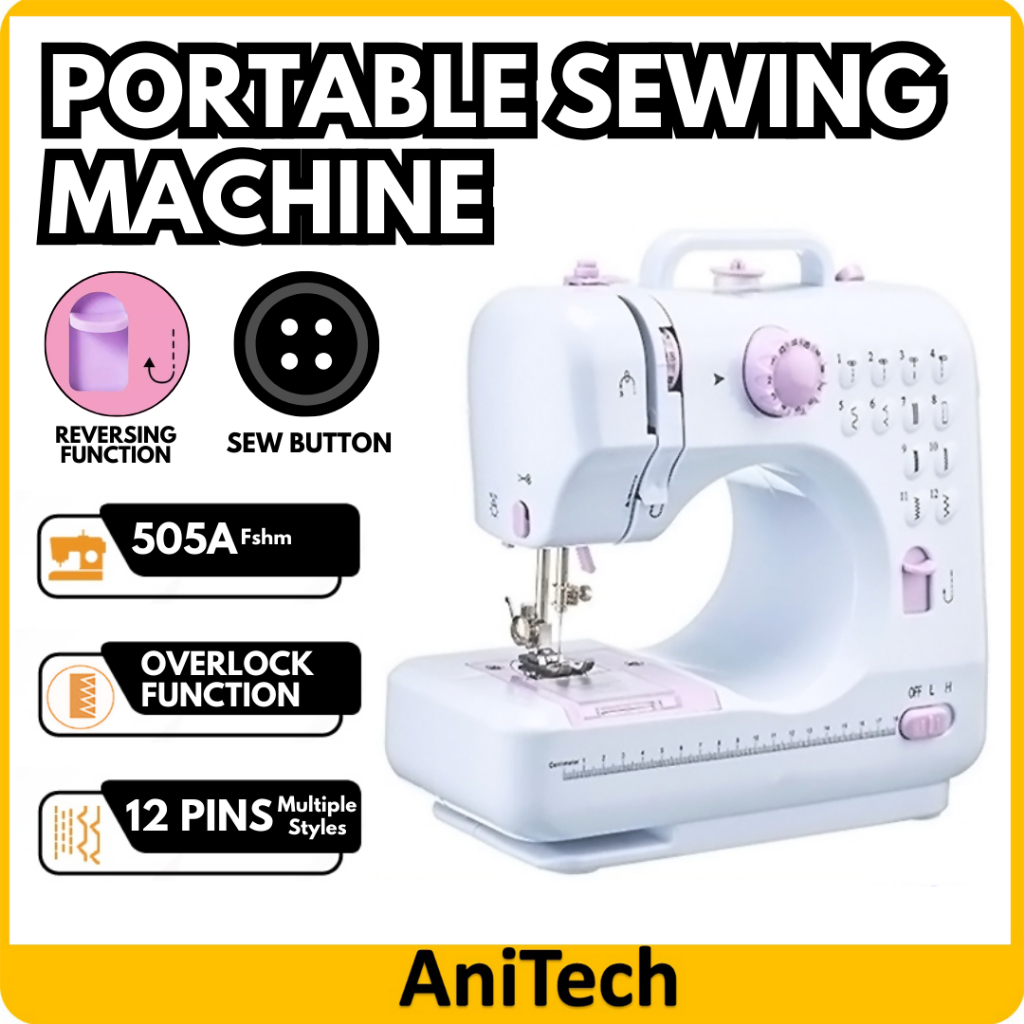 Sewing Machine FHSM 505A Pro Upgraded 12 Sewing Portable Mini Sewing ...