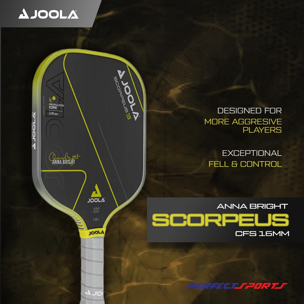 JOOLA ANNA BRIGHT SCORPEUS CFS 14mm PICKLEBALL PADDLE | Shopee Malaysia