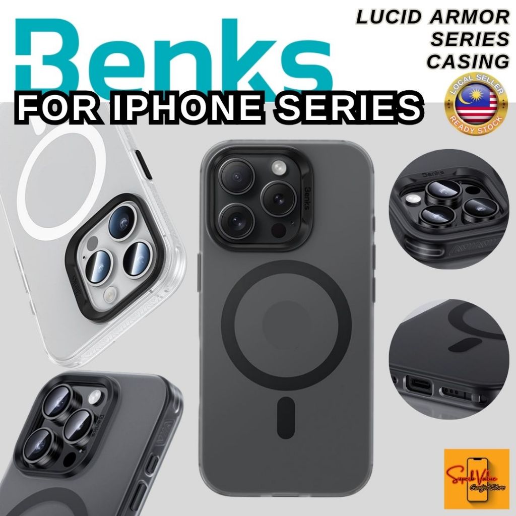 BENKS Lucid Armor Haze Matte Frosted PC TPU Shockproof Phone Case Cover ...