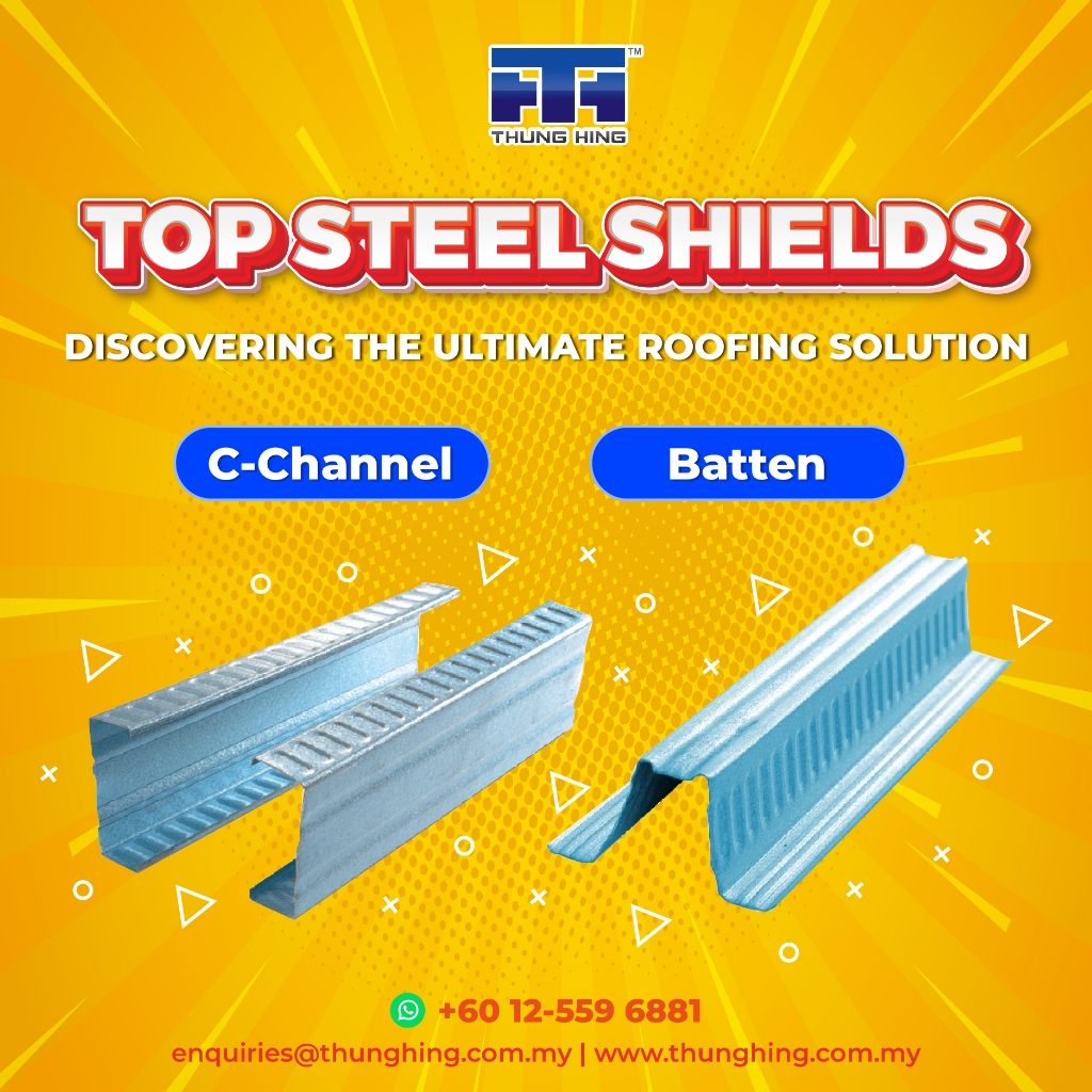 Thung Hing TH C CHANNEL BATTEN Blue Tinted Roof Truss Metal Roofing ...
