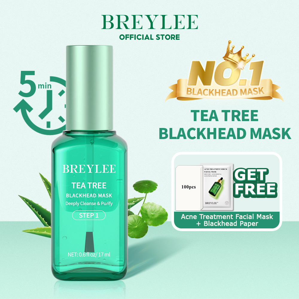 BREYLEE Tea Tree Blackhead Mask (STEP 1) - Masker Komedo Hidung ...
