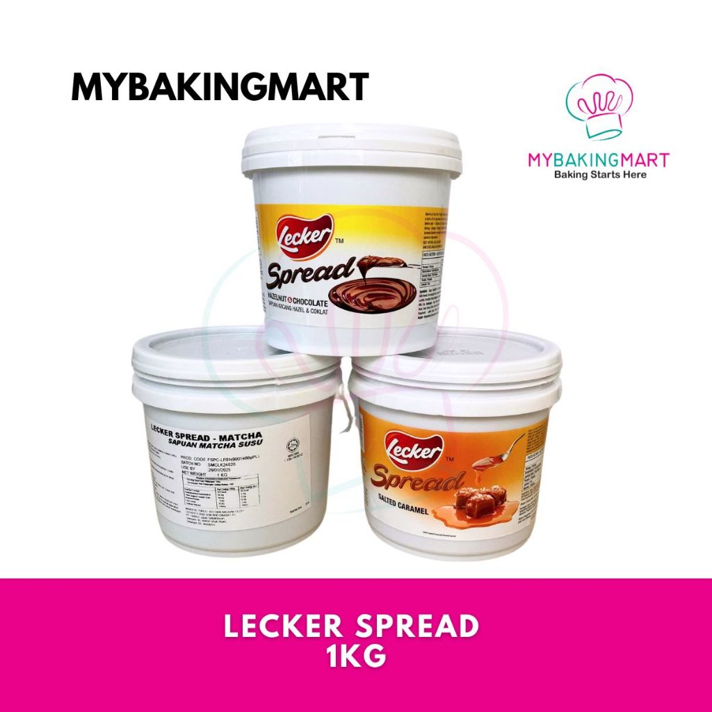 Lecker Spread 1kg - Hazelnut Chocolate / Salted Caramel / Matcha ...