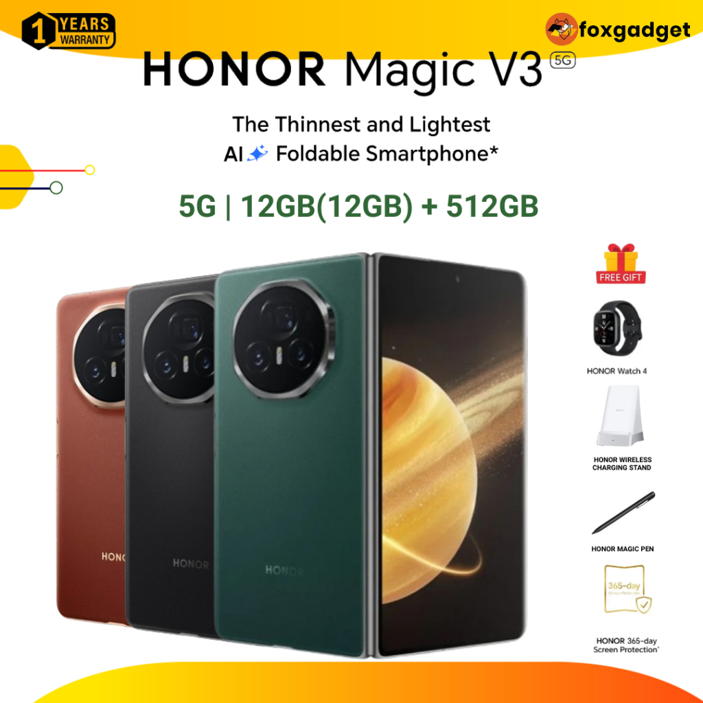 HONOR Magic V3 5G [12GB RAM + 512GB ROM] | 5150mAh Battery | Magic OS 8 ...