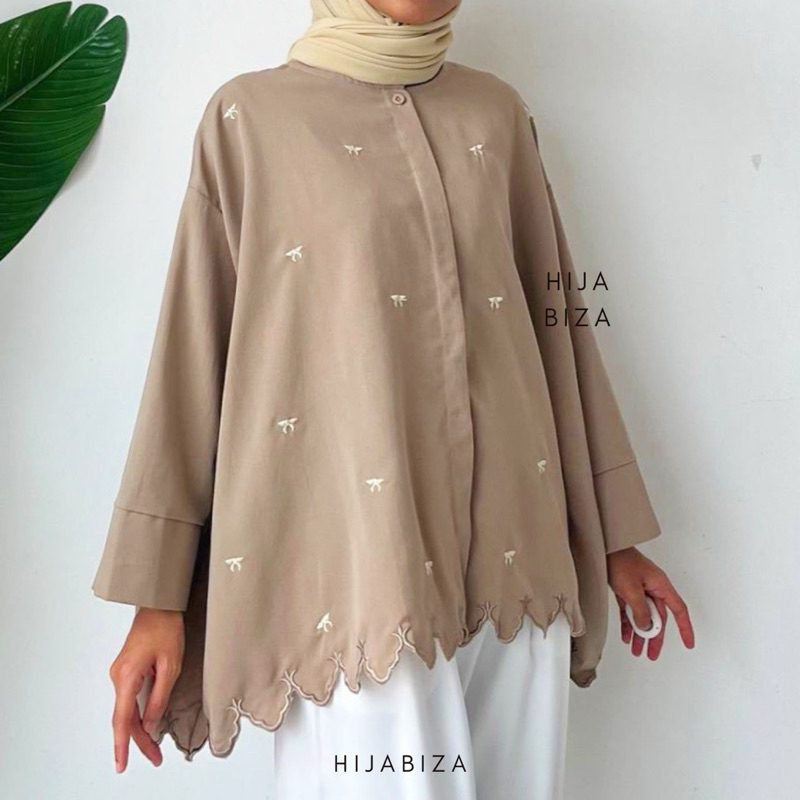 HIJABIZA RHEA BAGGY BLOUSE (SULAM RIBBON) | Shopee Malaysia