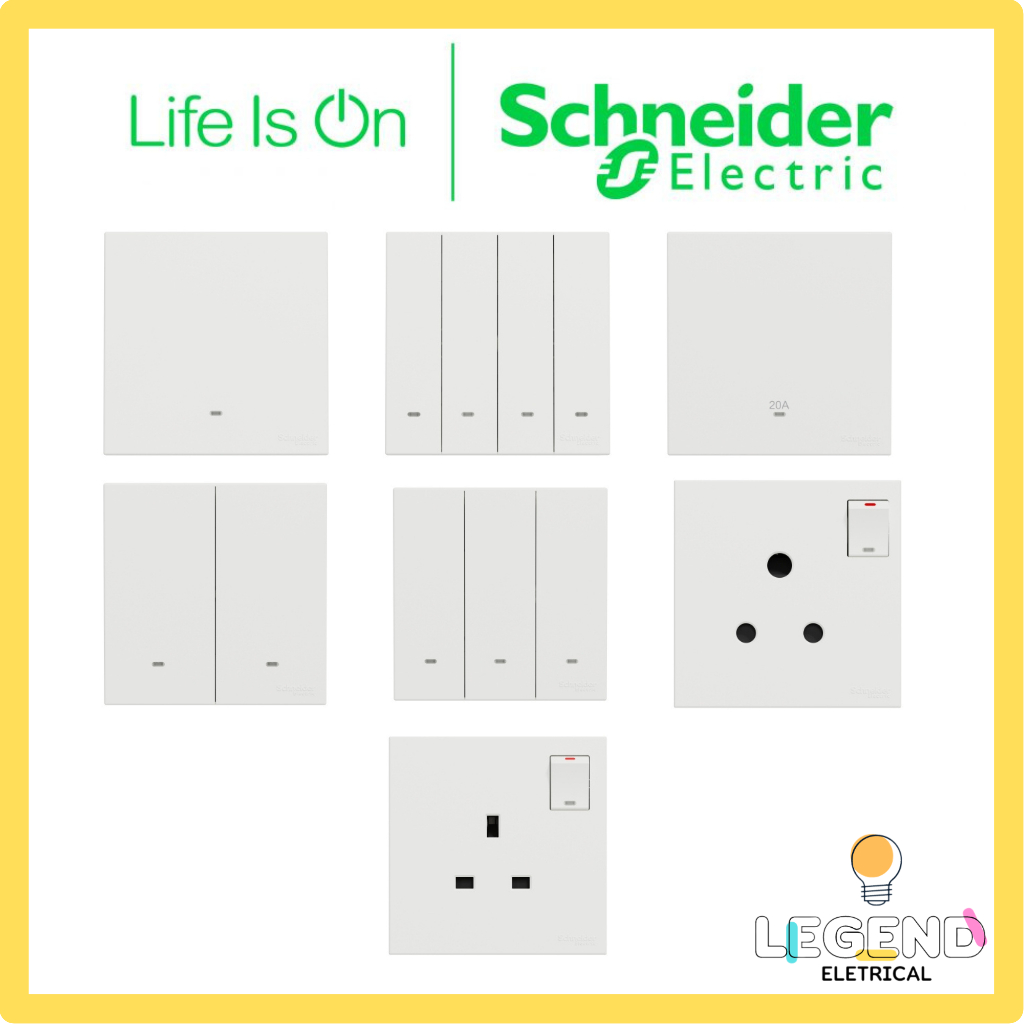 Schneider AvatarOn C Switches & Sockets All type White colour | Shopee ...