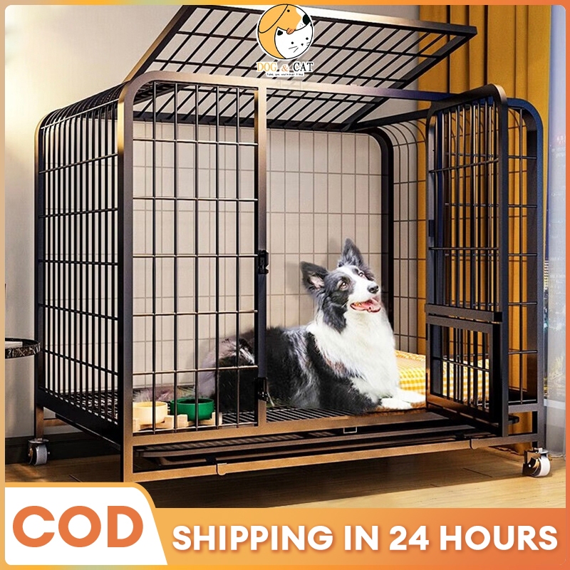 Dog Cage with Tray Large Cage Free Space Mortise Lock Design With Tray ...