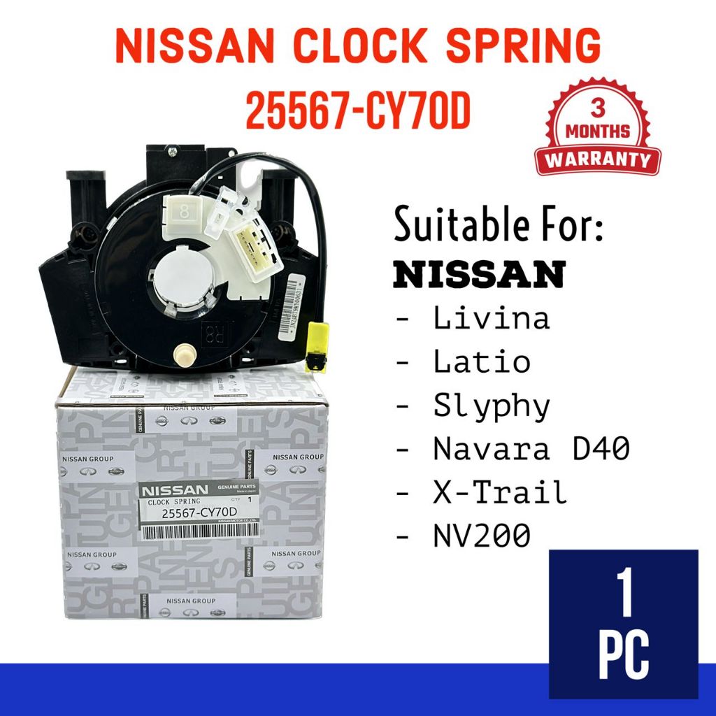 【100% ORIGINAL】NISSAN JAM SPRING/ CLOCK SPRING (25567-CY70D) - LIVINA ...