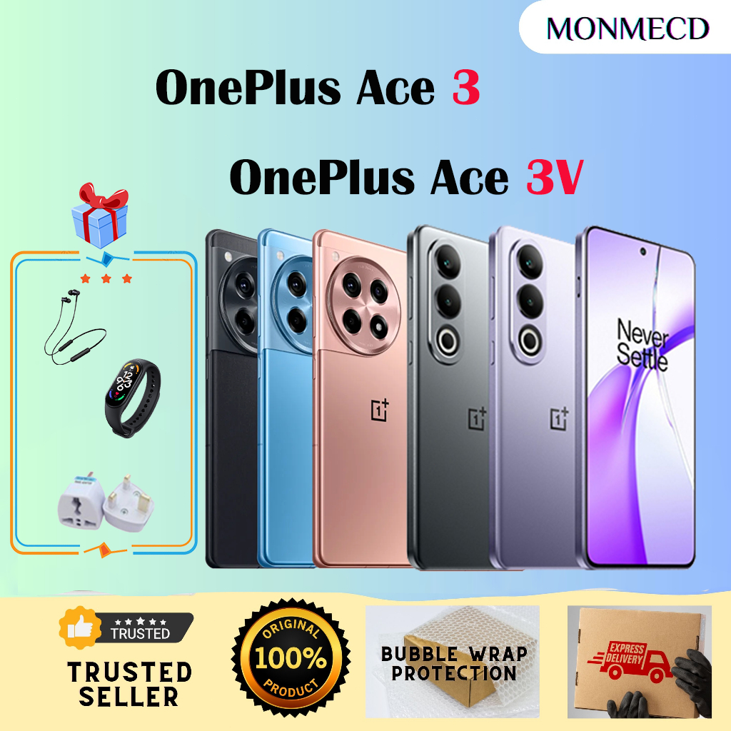 Oneplus Ace 3 Snapdragon 8 Gen 2 6.78 inches 5500mAh 100w Wired/Ace 3V Snapdragon 7+ Gen 3 6.74 ...