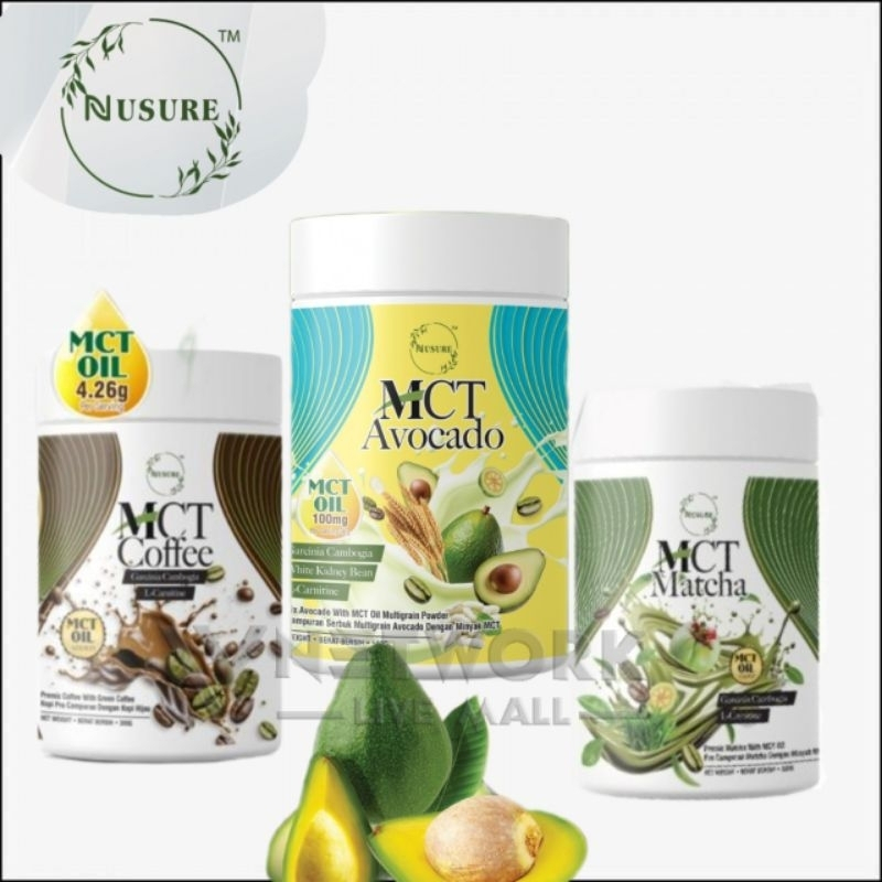 ️100% ORIGINAL ️ NUSURE MCT COFFEE / MCT AVOCADO / MCT MATCHA with MCT ...