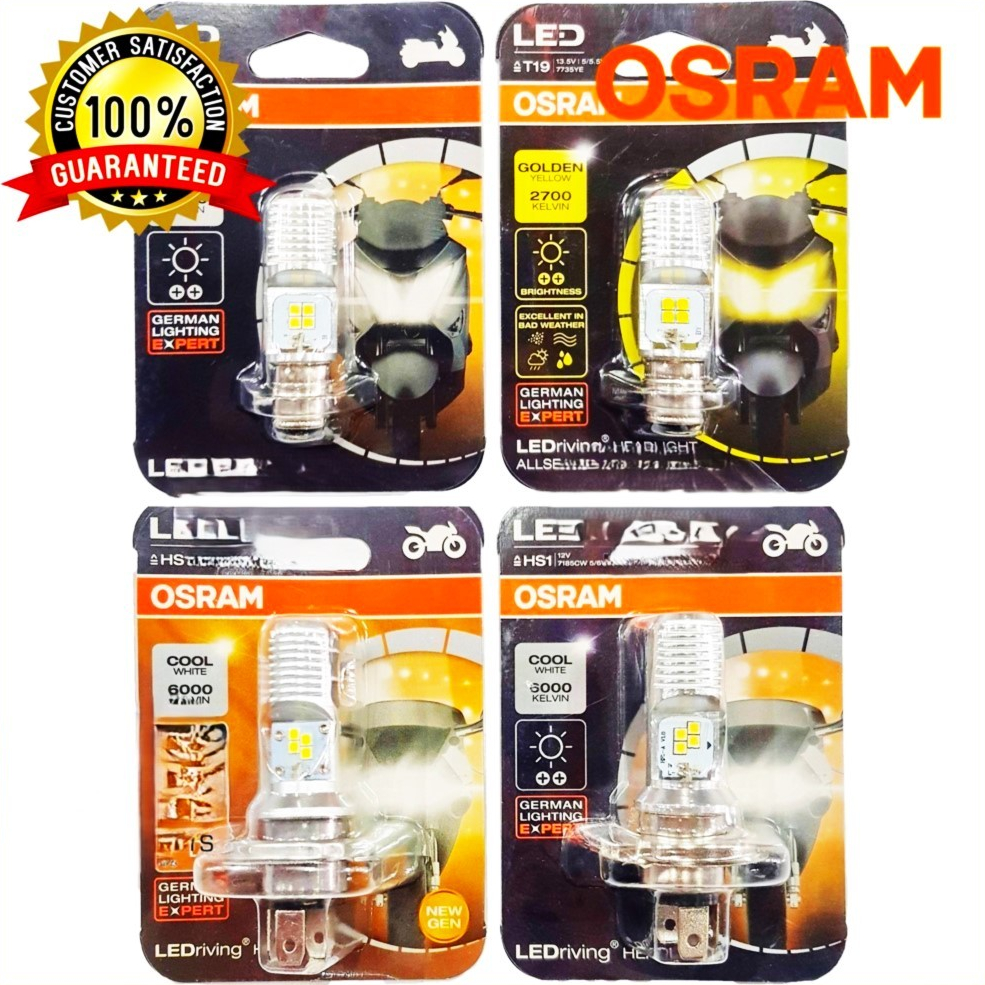 OSRAM LED BULB T19 KAPZAI EX5 / HS1 H4 3 PIN FZ150i 6000K COOL WHITE WARM WHITE (HARGA BENGKEL ...