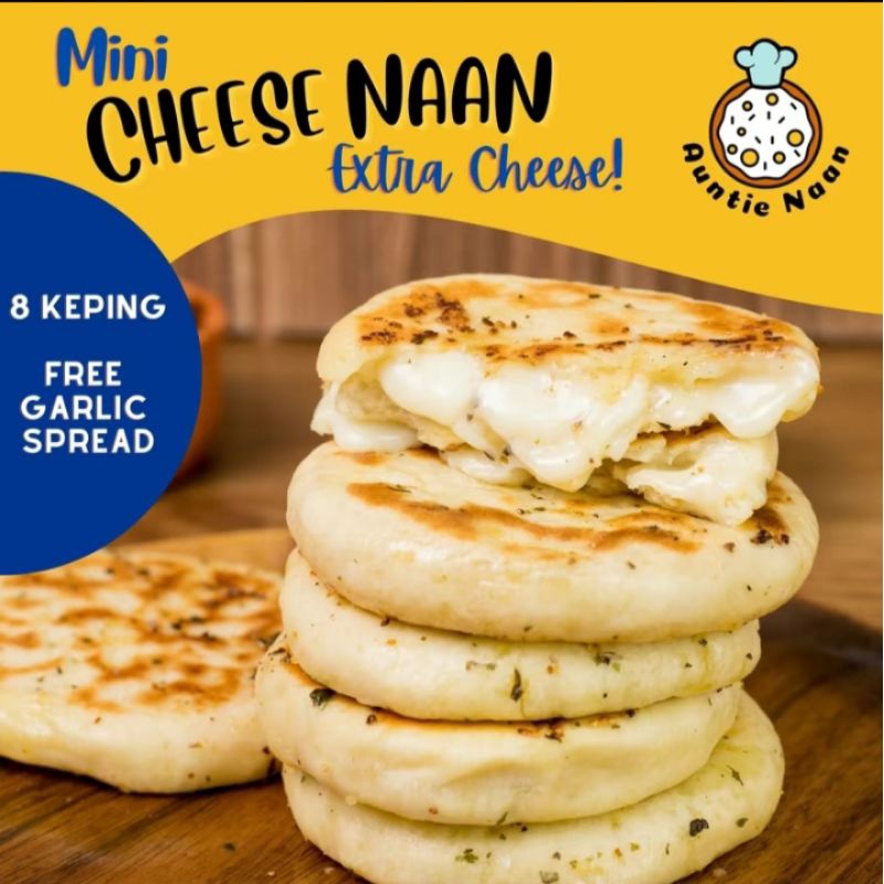 [MUST BUY!! MUST TRY!!] ROTI NAAN CHEESE AUNTIE NAAN GARLIC SPREAD NAAN ...
