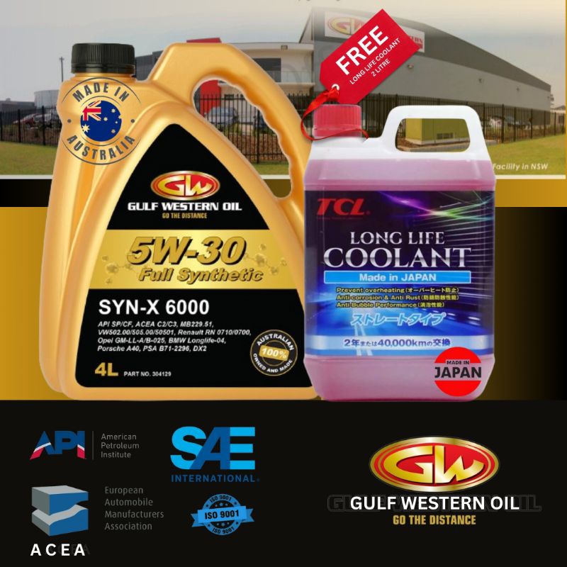 GULF WESTERN OIL SYN-X 6000 5W-30 FULLY SYNTHETIC - 4L (MADE IN ...