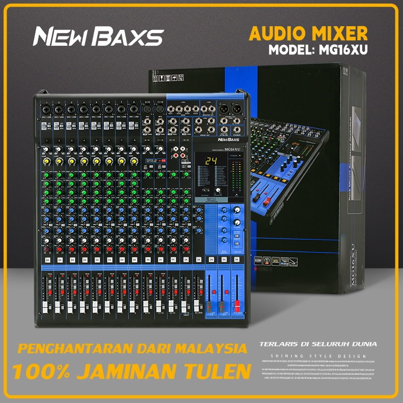 New Baxs MG16XU mixer 24 DSP 16 saluran pencampuran set KTV pengadun ...