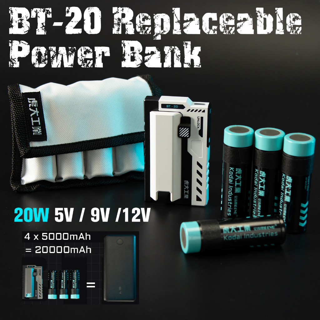 Hot 🔥BT-20 wingman PowerBank Replaceable Power Bank odule Charging ...