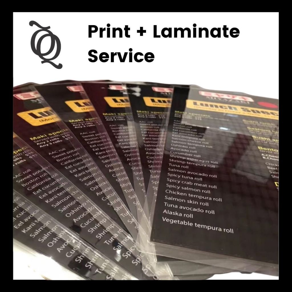 Print + Laminate Service A6 A4 A3 | Cetak | 100 micron | Menu | Poster ...