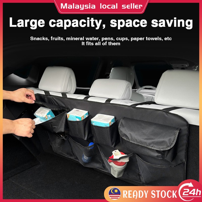 Car Trunk Boot Back Seat Storage Box Bag Net Organizer Hanging Hook ...