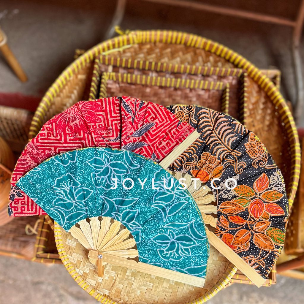 Kipas Batik Tangan Fan Hand Bamboo | Shopee Malaysia