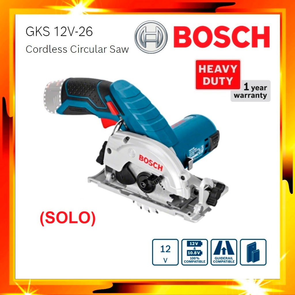 BOSCH 12V HEAVY DUTY GKS 12V-LI SOLO CORDLESS BATTERY CIRCULAR SAW GKS ...