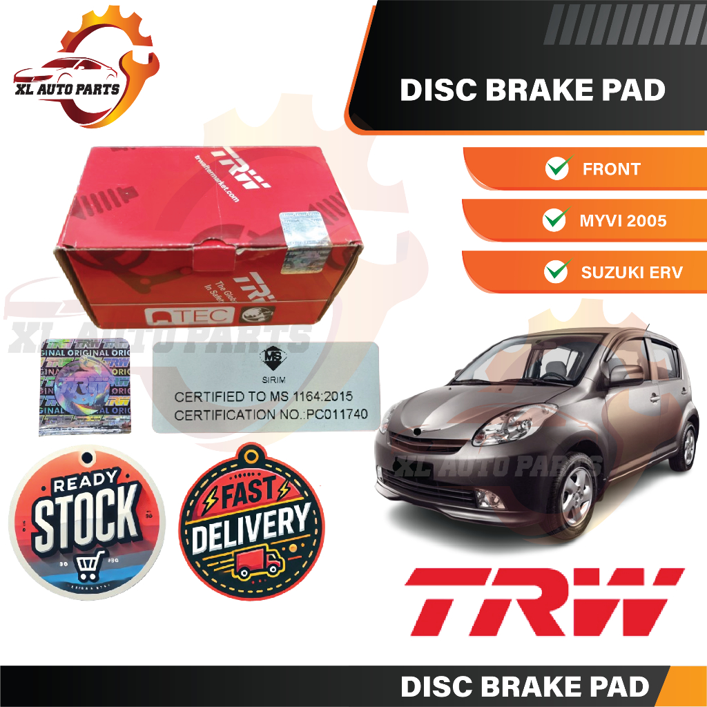 [TRW] FRONT DISC BRAKE PAD / LINING BRAKE FOR PERODUA MYVI 2005-2010 ...