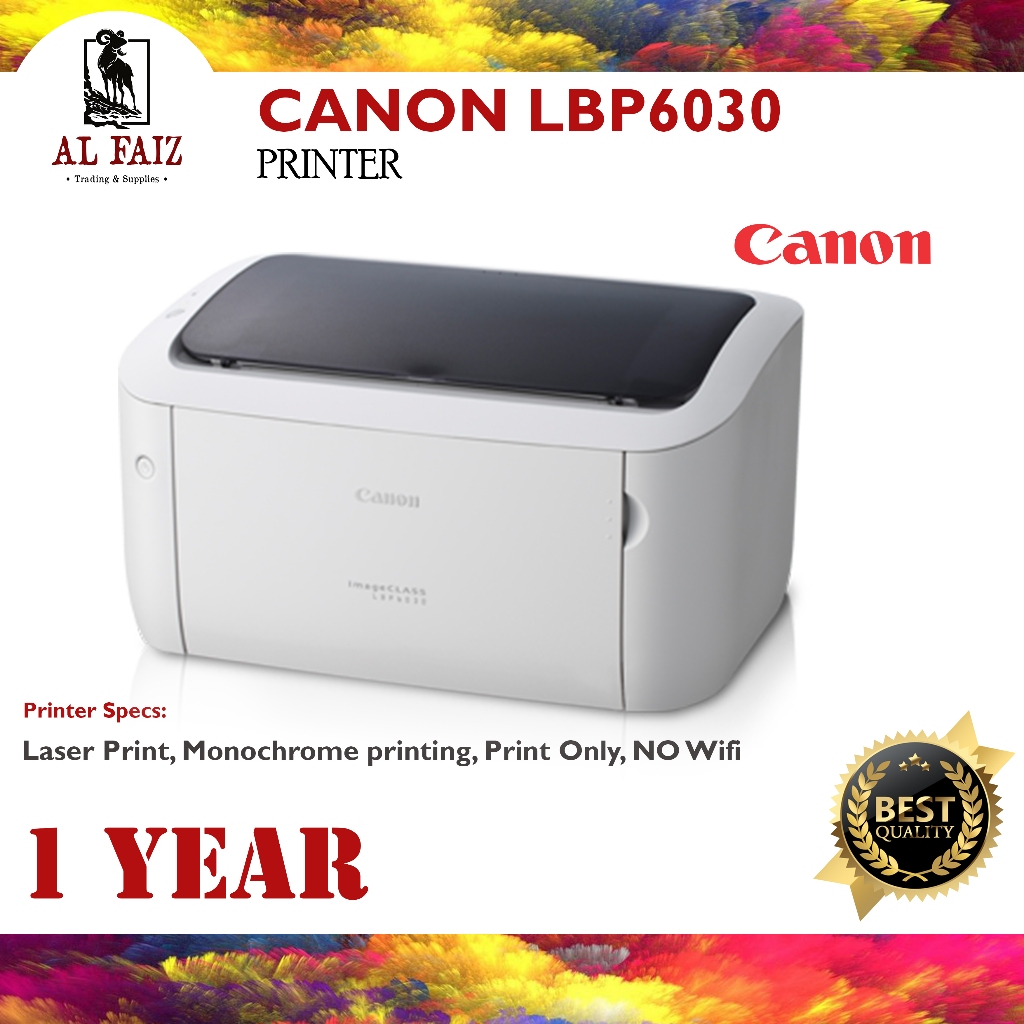 CANON LBP6030 / LBP6030W ORIGINAL LASER PRINTER SINGLE FUNCTION MONOCHROME [100% GENUINE ...